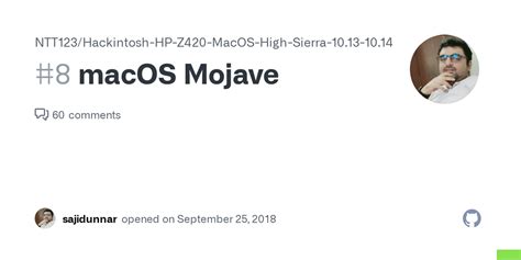 Macos Mojave · Issue 8 · Ntt123hackintosh Hp Z420 Macos High Sierra 1013 1014 · Github