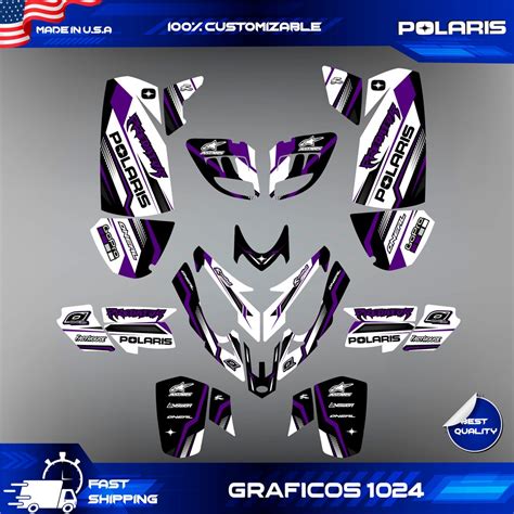 Polaris Predator 500 Graphics Full Decals Stickers Kit Atv Etsy