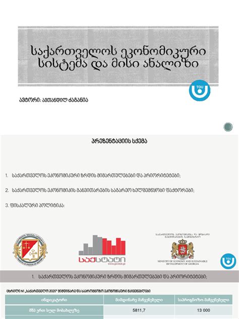 საქართველოს ეკონომიკური სისტემა და მისი ანალიზი 2019 წ Pdf