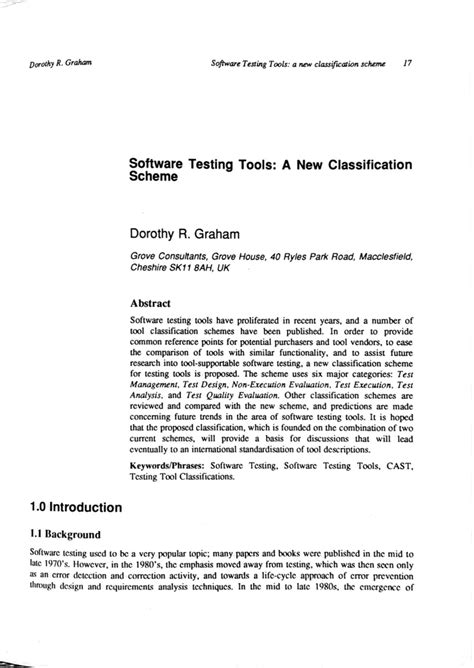 Pdf Software Testing Tools A New Classification Scheme