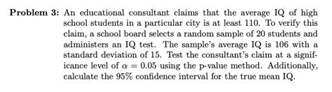Solved Instructions For Each Problem State The Null And Chegg Com