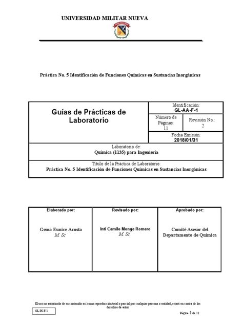 Identificando Funciones Químicas A Través De Experimentos Prácticos Pdf Sal Química