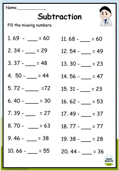 Grade 2 Subtraction Worksheets Free Printables Math Worksheets
