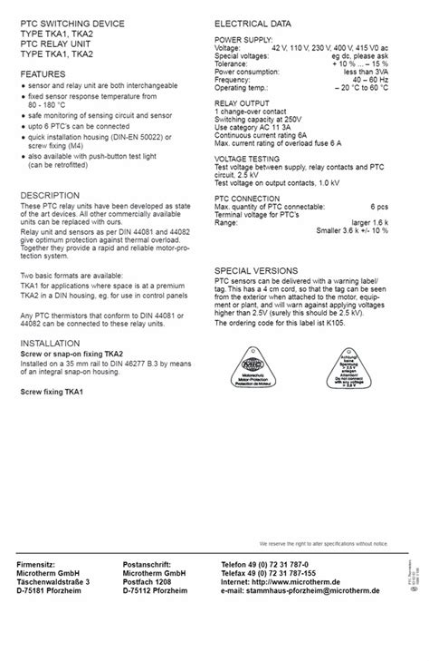 Ptc Thermistor Motor Protection Sensor 6a At ₹ 350piece In Ahmedabad