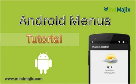 Android Menus Tutorial For Free Course Link