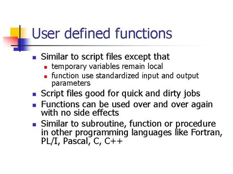 Functions In Matlab Builtin And User Defined Functions