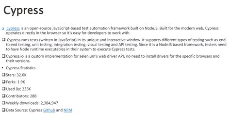 End To End Test Automation With Cypress Pptx Web Development Internet
