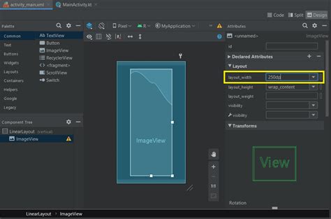 How To Set Specific Width For Imageview In Kotlin Android