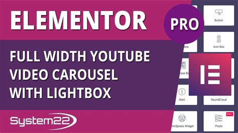 elementor full width youtube video carousel with lightbox 👍 youtube