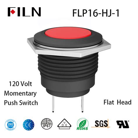 Great Momentary Push Button Switch 120v 120v Momentary Push Button Switch By Filn 16mm High
