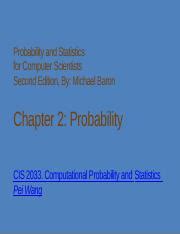 Chapter 02 Probability Probability And Statistics For Computer Scientists Second Edition By