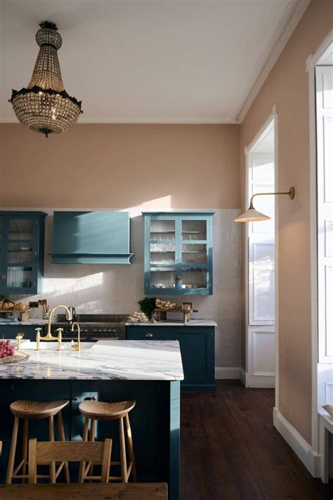 A Blue Devol Kitchen In A Georgian Terrace House The Nordroom