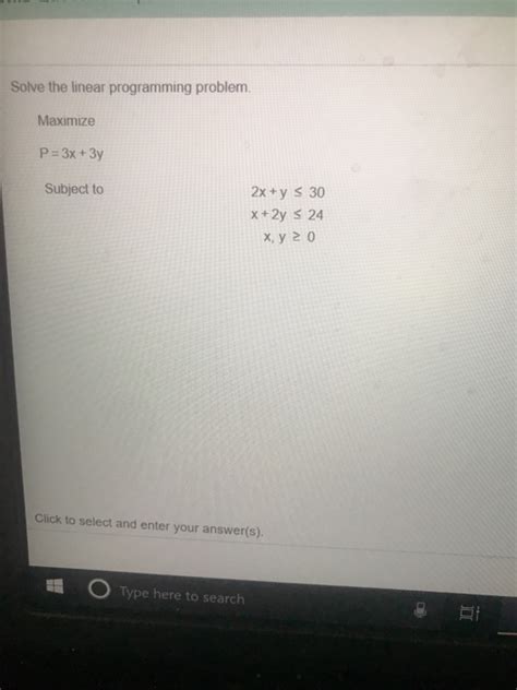 Solved Solve The Linear Programming Problem Maximize P 3x