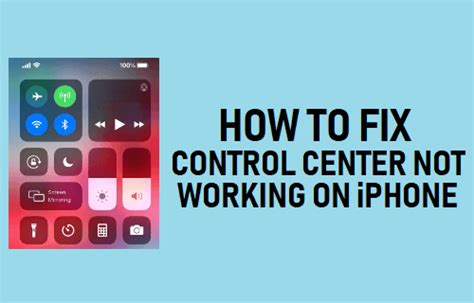 Fix Control Center Not Working On IPhone Techbout