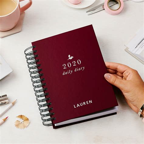 Personalised Classic Daily Diary By Martha Brook Notonthehighstreet