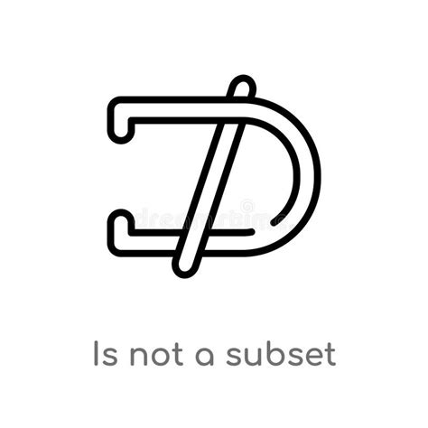 Is Not A Subset Sign Icon Vector Sign And Symbol Isolated On White