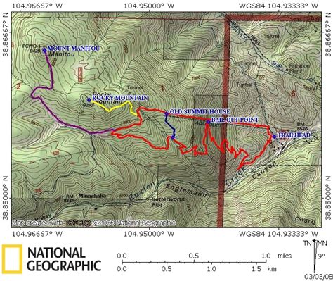 Manitou Incline Colorado Springs Map