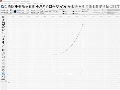Weird Anomaly With Radius Feature Lightburn Software Questions Lightburn Software Forum