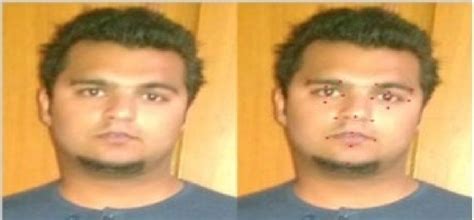 Facial Fiducial Points Are Detected And Shown On The Facial Image At