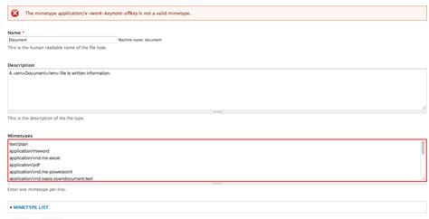 Add Mimetypes To The Allowed List 2034143