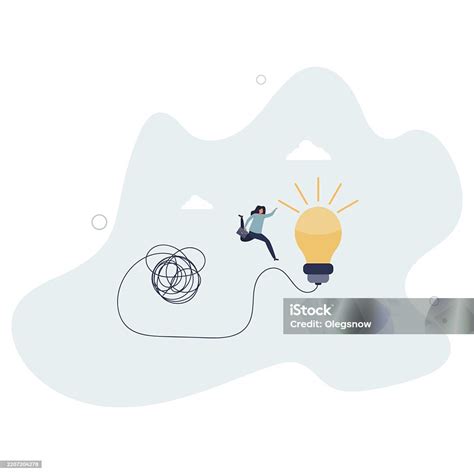 해결책을 찾아내기 위하여 아이디어 문제를 해결하기 위하여 사고 과정 또는 독창성을 간단하게 하고 Conceptflat 성격 생활을 이해하는 쉬운 방법을 발견하십시오 개념에