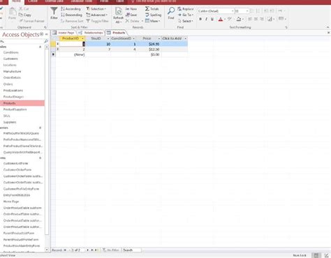 Solved Ms Access Product Variables Variations Multiple Product