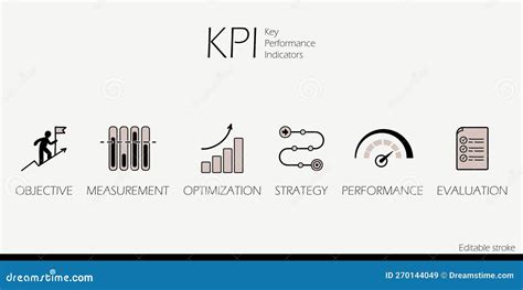 Kpi Web Infographic Vector Illustration Stock Vector Illustration Of