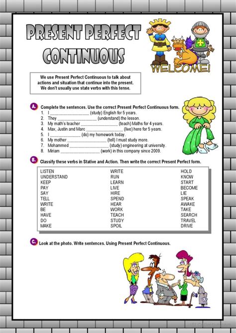 Present Continuous Worksheets 6 класс