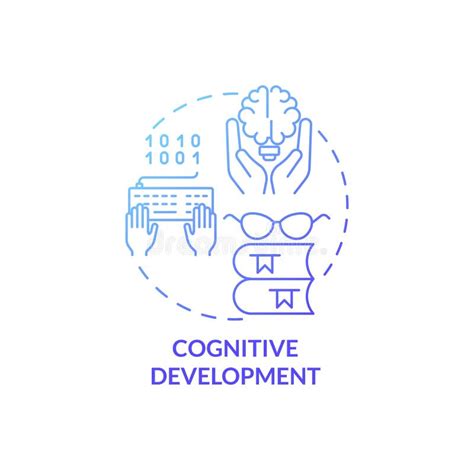 Cognitive Development Blue Gradient Concept Icon Stock Vector