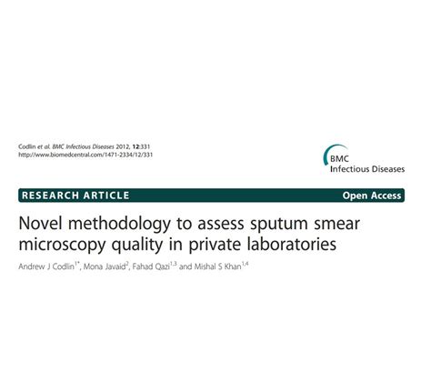Novel Methodology To Assess Sputum Smear Microscopy Quality In Private Laboratories Stoptb