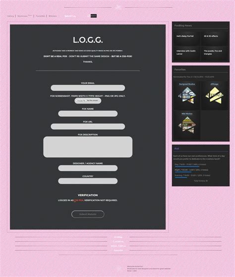 A Few Design Tests For Submit Fox Page · Maxim Aginskys Log Maxim Web Design Design