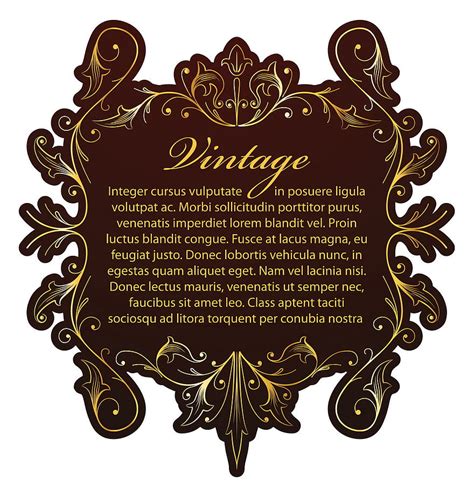 빈티지 골드 꽃 프레임 벡터 Ai Eps Uidownload