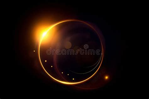 Stunning Solar Eclipse Simulation With Radiant Glow Effect Stock Illustration Illustration Of