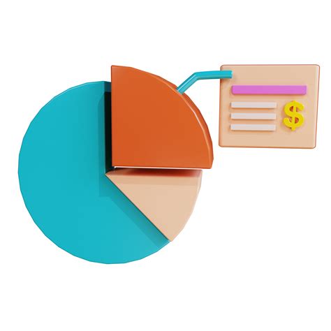 3d Icon Business Pie Chart Infographic For Website Landing Page Banner