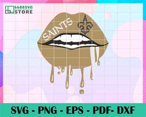 New Orleans Saints Lips Svg New Orleans Saints New Orleans Svg New