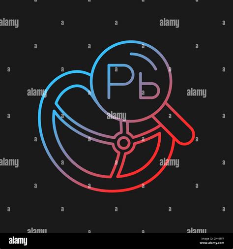 Heavy Metal Testing Gradient Vector Icon For Dark Theme Stock Vector