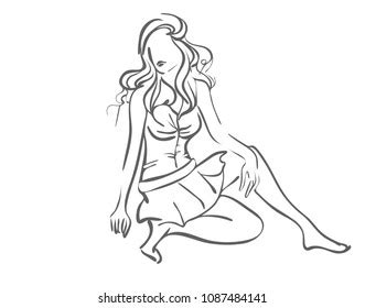 Kama Sutra Sex Pose Man Woman Stock Vector Royalty Free