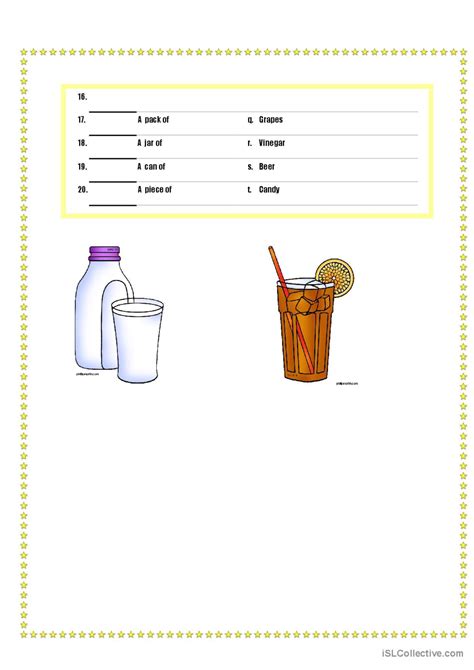 Quantifiers Of Food And Drinks Warme… English Esl Worksheets Pdf And Doc