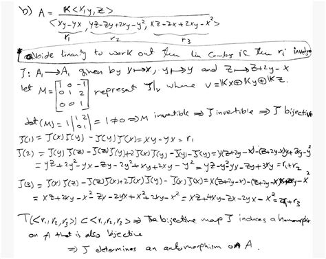 Solved For Each Of The Following Algebras And Linear Maps Chegg Com