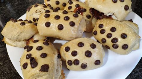 Napolitanas De Bollo Con Pepitas De Chocolate Youtube