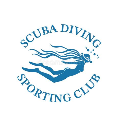 Scuba Diving Silhouette Logo Vector Illustration Stock Vector Illustration Of Water