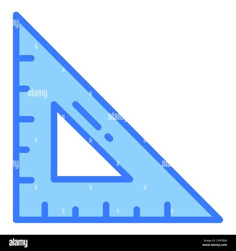 Square Ruler Vector Line Icon School And Education Icon Stock Vector