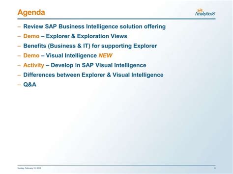 Sap Explorer Visual Intelligence Ppt Sap Explorer Visual Intelligence Ppt