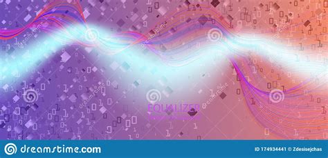 Big Data Cyber Vector Equalizer Technology Abstract Trendy Template