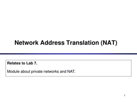 PPT Network Address Translation NAT PowerPoint Presentation Free Download ID