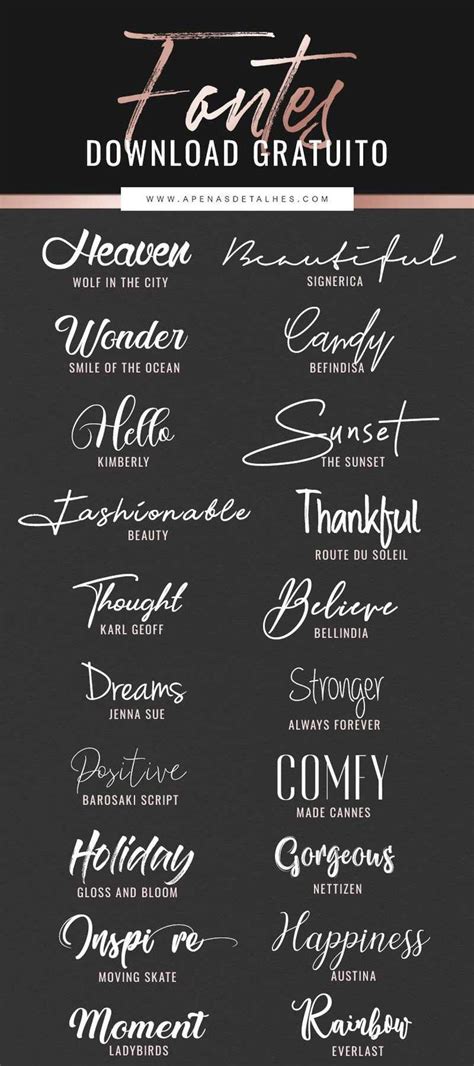 20 Fontes Gratuitas Para Download Apenas Detalhes Typography Fonts Free Typography Fonts
