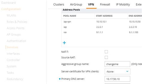 How To Configure VIA On Aruba Controller