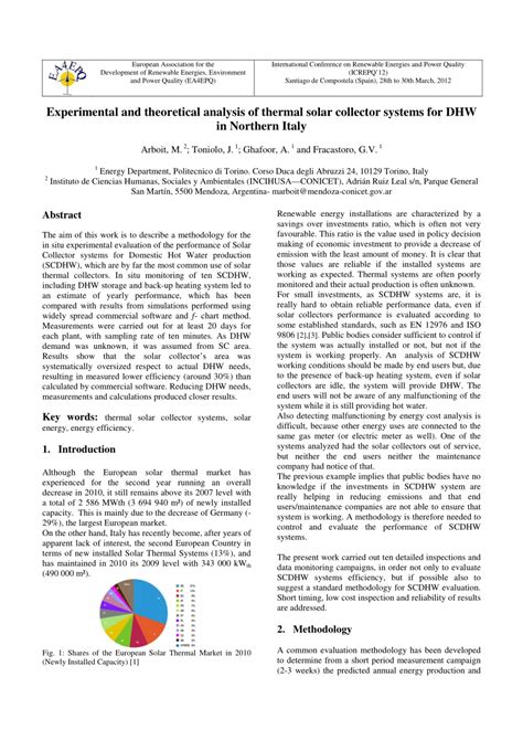 Pdf Experimental And Theoretical Analysis Of Thermal Solar Collector