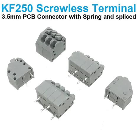 Kf250 35 3p 3 Pin Mini Screwless Fast Spring Terminal Block 35mm