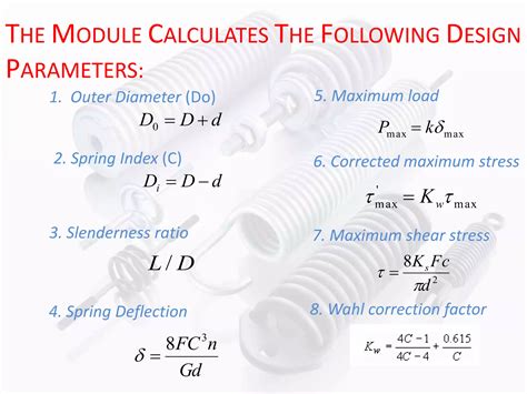 Design Of Helical Spring Against Static Loading Pptx Physics Science